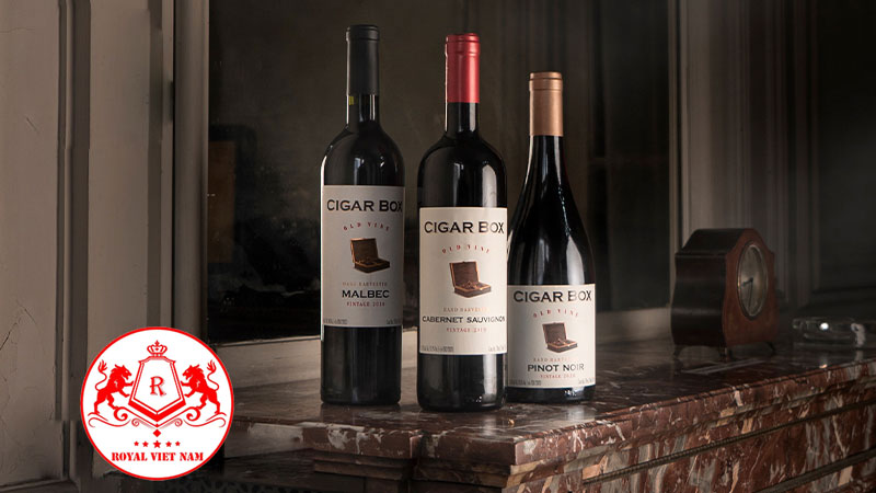 Rượu Vang Cigar Box Pinot Noir - Ruouvangroyal.vn
